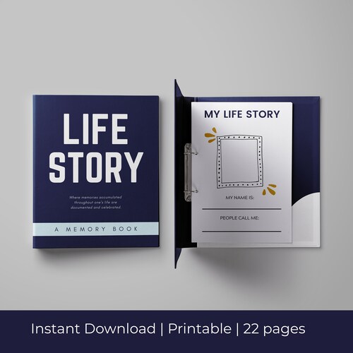 Life Story Printable Workbook Perfect for Alzheimers - Etsy