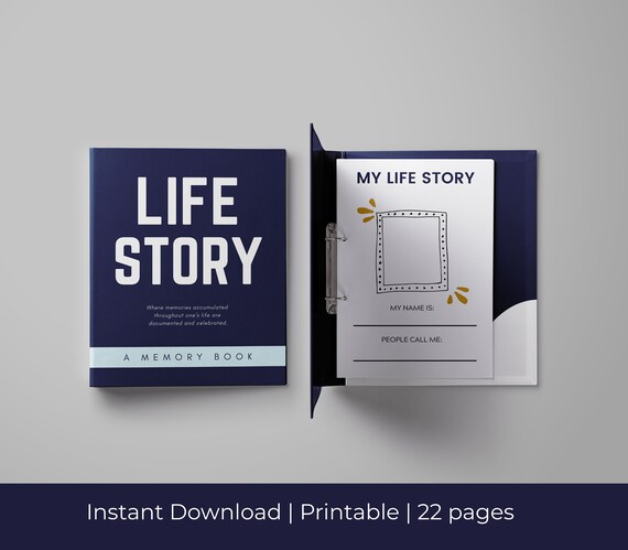 Life Story Printable Workbook Perfect for Alzheimers - Etsy Australia