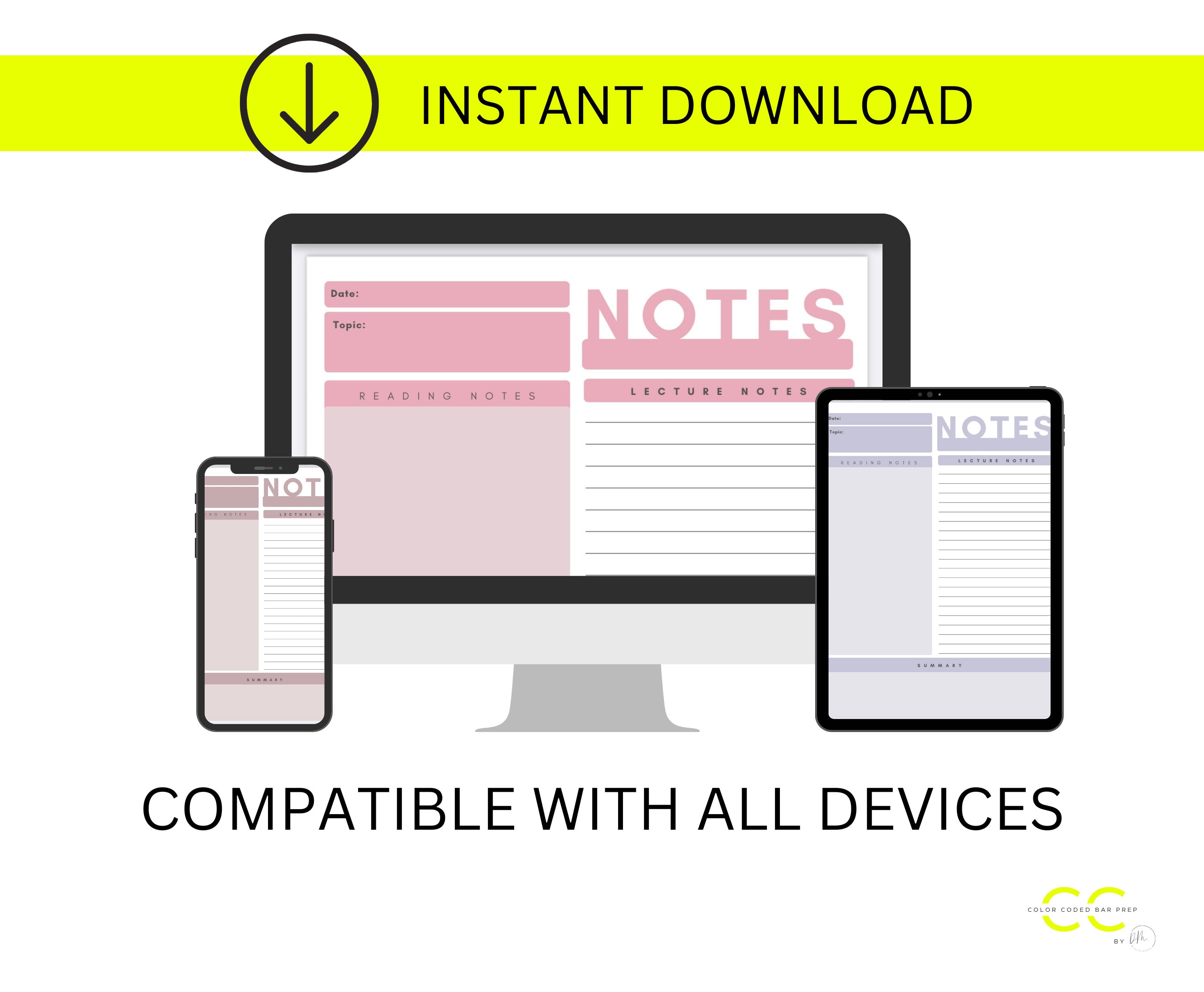 Law School Note Taking Template Bundle | Fillable Cornell Notes (PDF ...