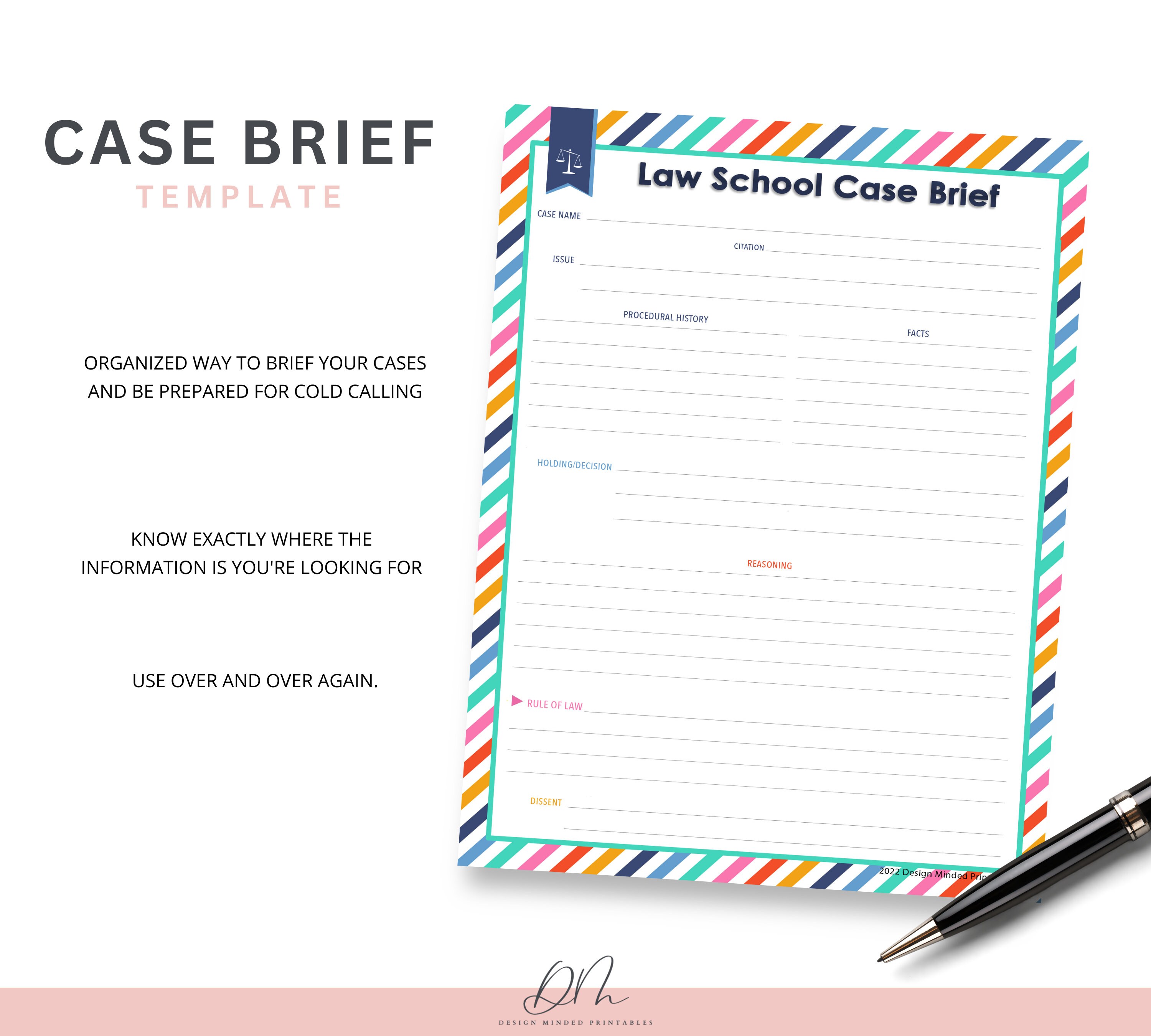 Law School Case Brief Template Variety Pack | Set of 3 | Legal Brief Template | Instant Download ...