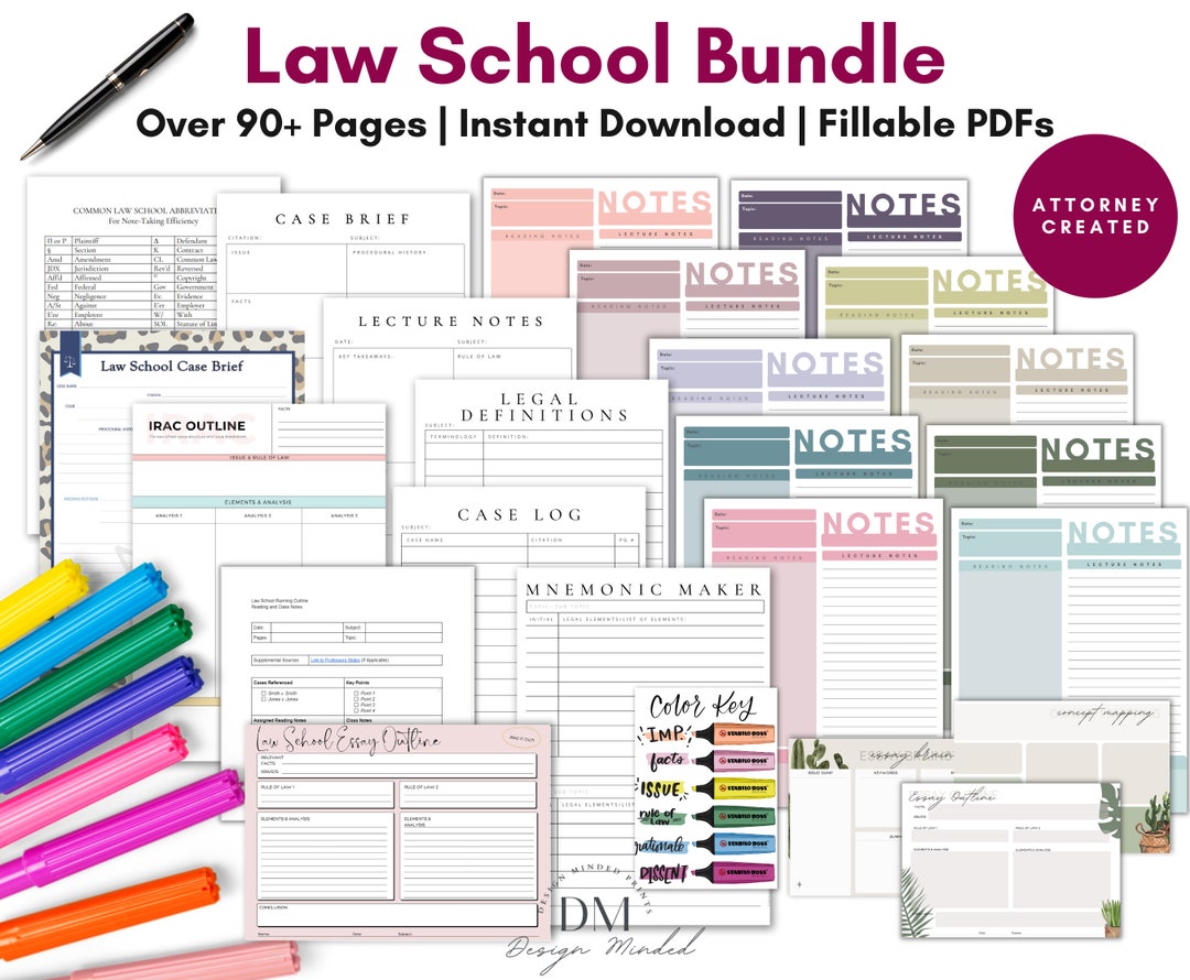 Law School Mega Bundle Essentials Case Brief Template Note - Etsy