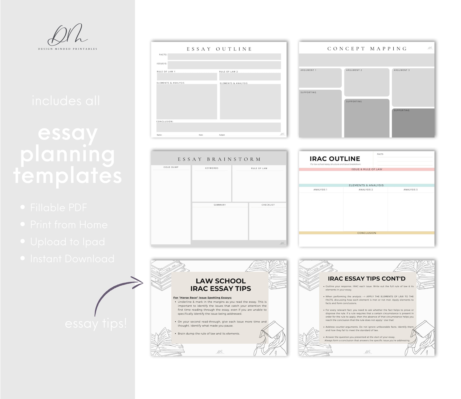 Law School Essentials Bundle | Case Brief, Notes, Essay Planner ...