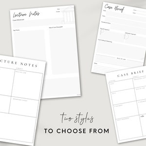 Law School Case Brief & Lecture Notes Template (fillable PDF) - Etsy
