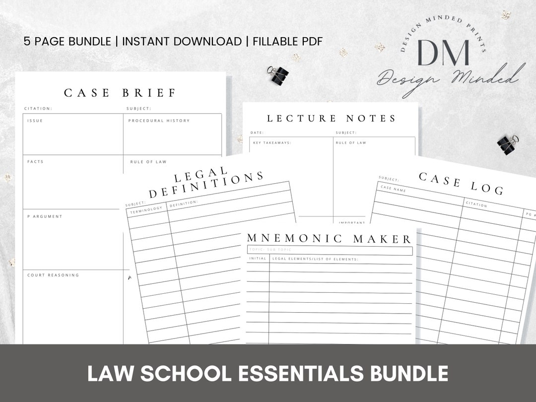 Law School Be Prepared Bundle Case Brief Template - Etsy