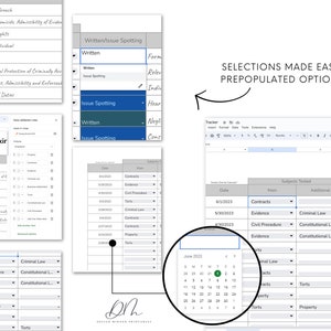 MBE Bar Exam Prep: Progress Tracker | Google Sheets Grade Tracker | MBE Subject Breakdown | Law ...