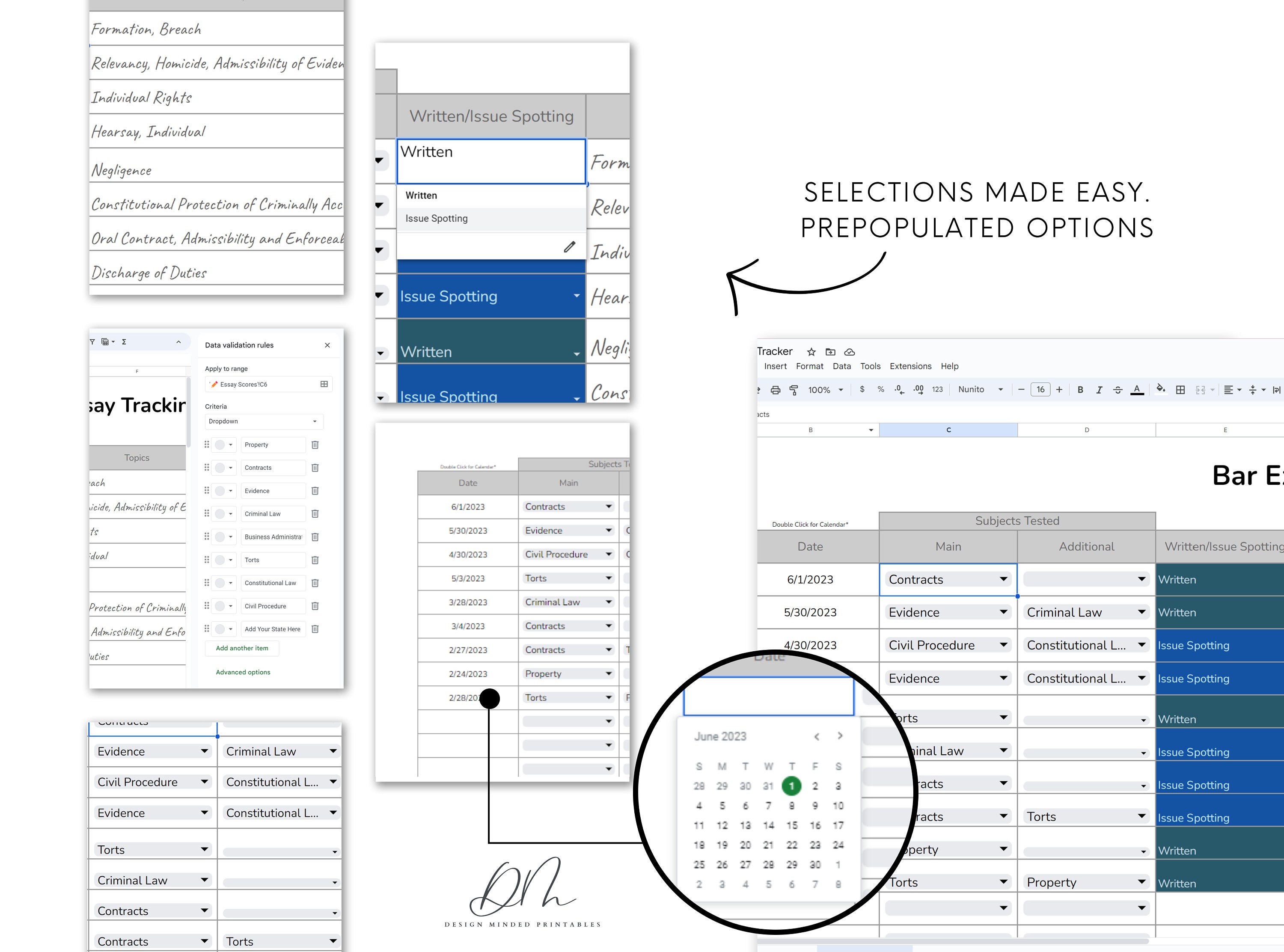 MBE Bar Exam Prep: Progress Tracker | Google Sheets Grade Tracker | MBE Subject Breakdown | Law ...