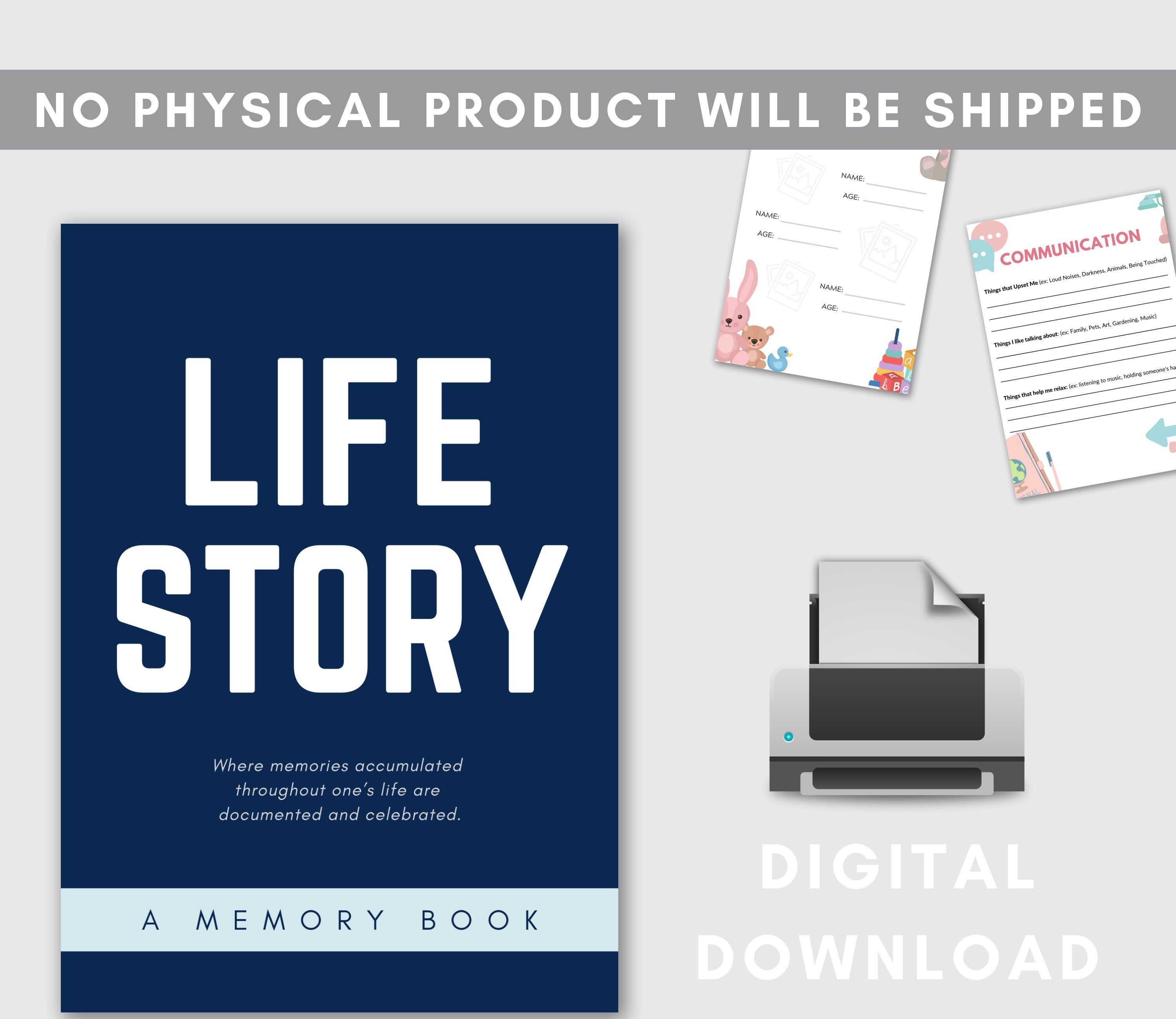 Life Story Workbook | Alzheimer's Memory Aid, Personalized Journal ...