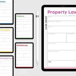 Law School Mega Bundle Essentials | Case Brief Template | Note Taking ...