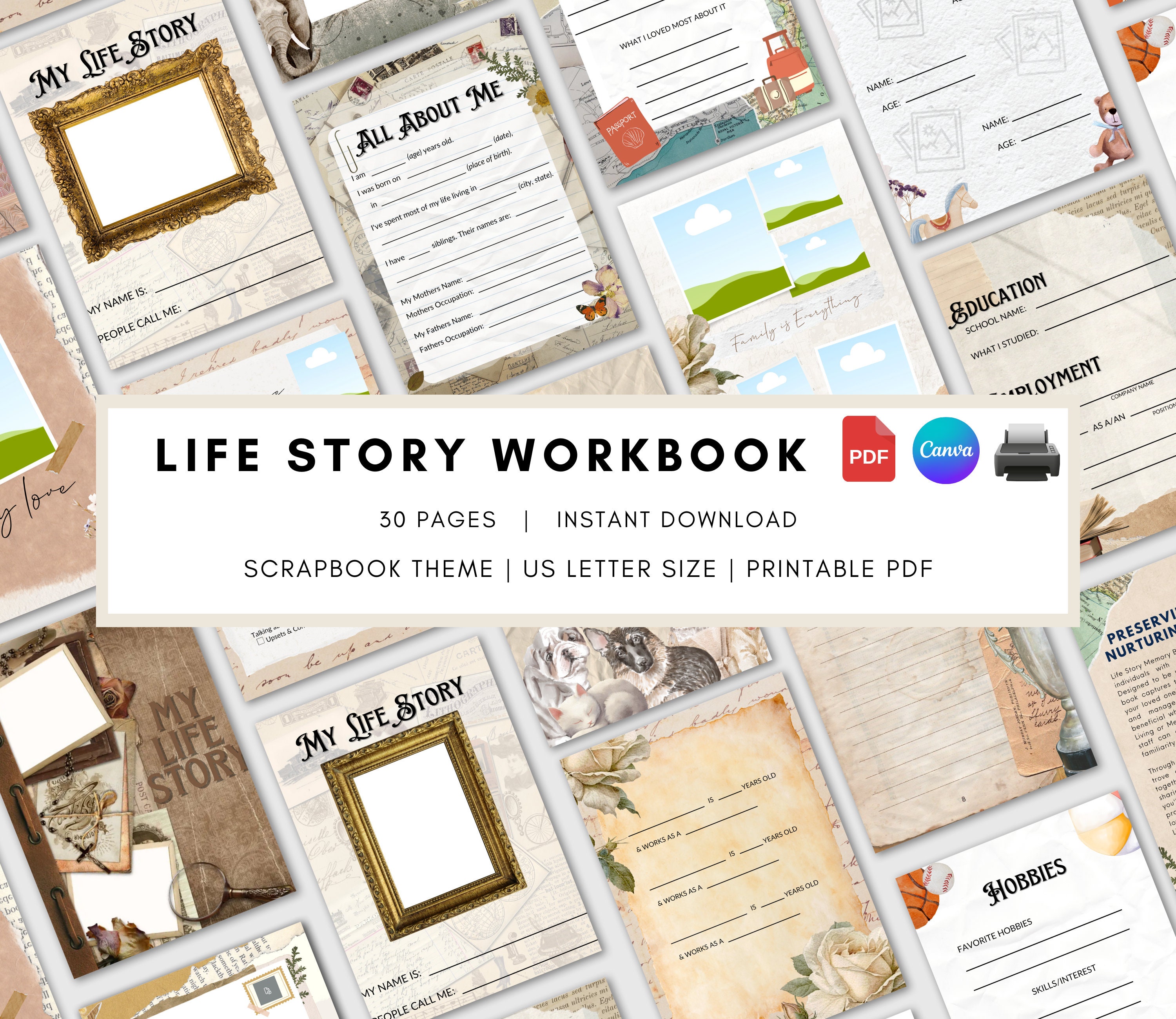 Life Story Printable Workbook | Perfect for Alzheimers Caregiving ...