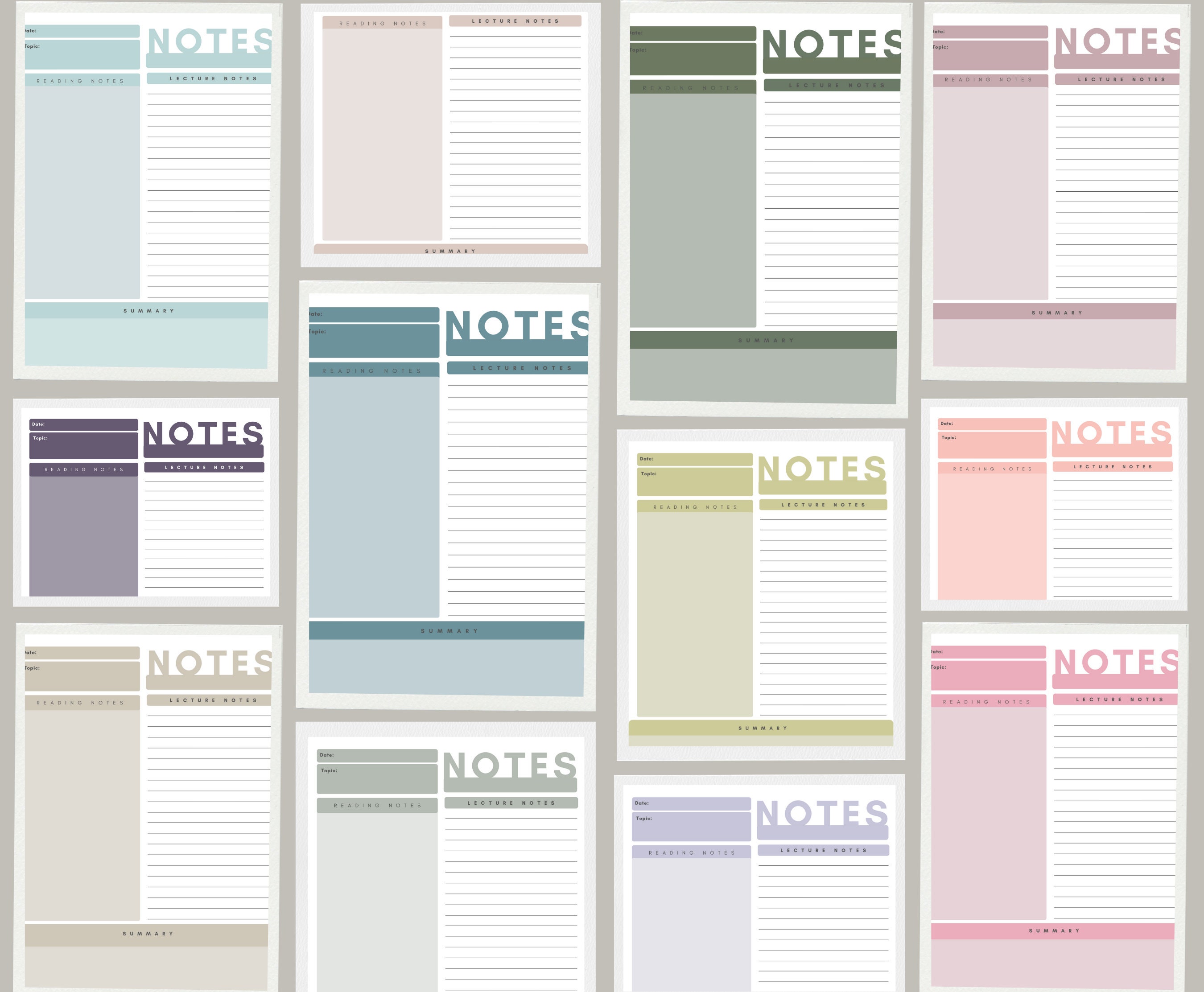 Law School Note Taking Template Bundle | Fillable Cornell Notes (PDF ...