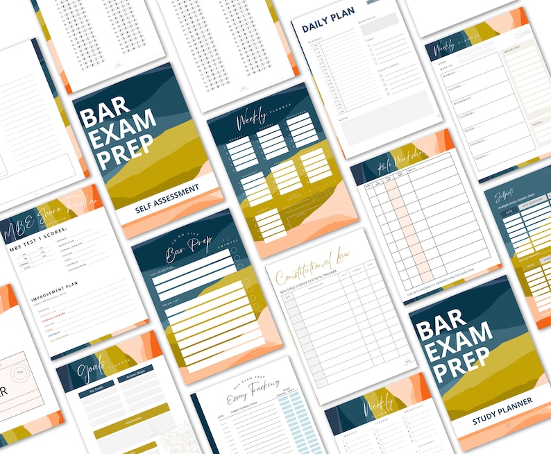 Bar Exam Prep & Study Planner MBE Bundle Bar Exam Study Aide - Etsy