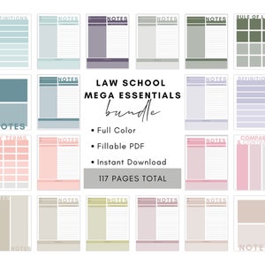 Law School Mega Bundle Essentials | Case Brief Template | Note Taking ...