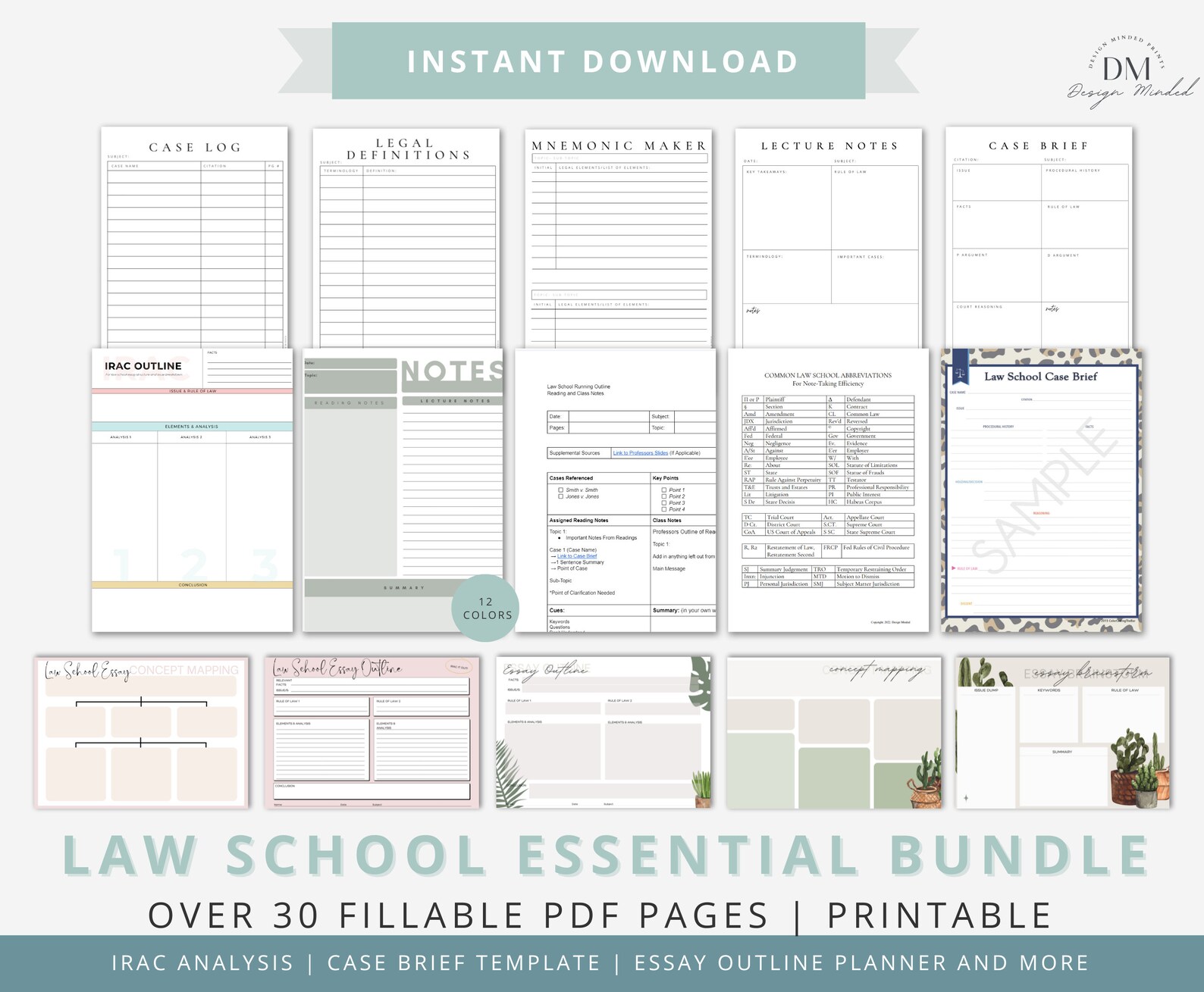 Law School Mega Bundle Essentials Case Brief Template Note - Etsy