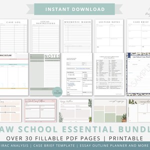Law School Mega Bundle Essentials Case Brief Template Note - Etsy
