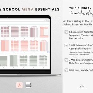 Law School Mega Bundle Essentials | Case Brief Template | Note Taking ...