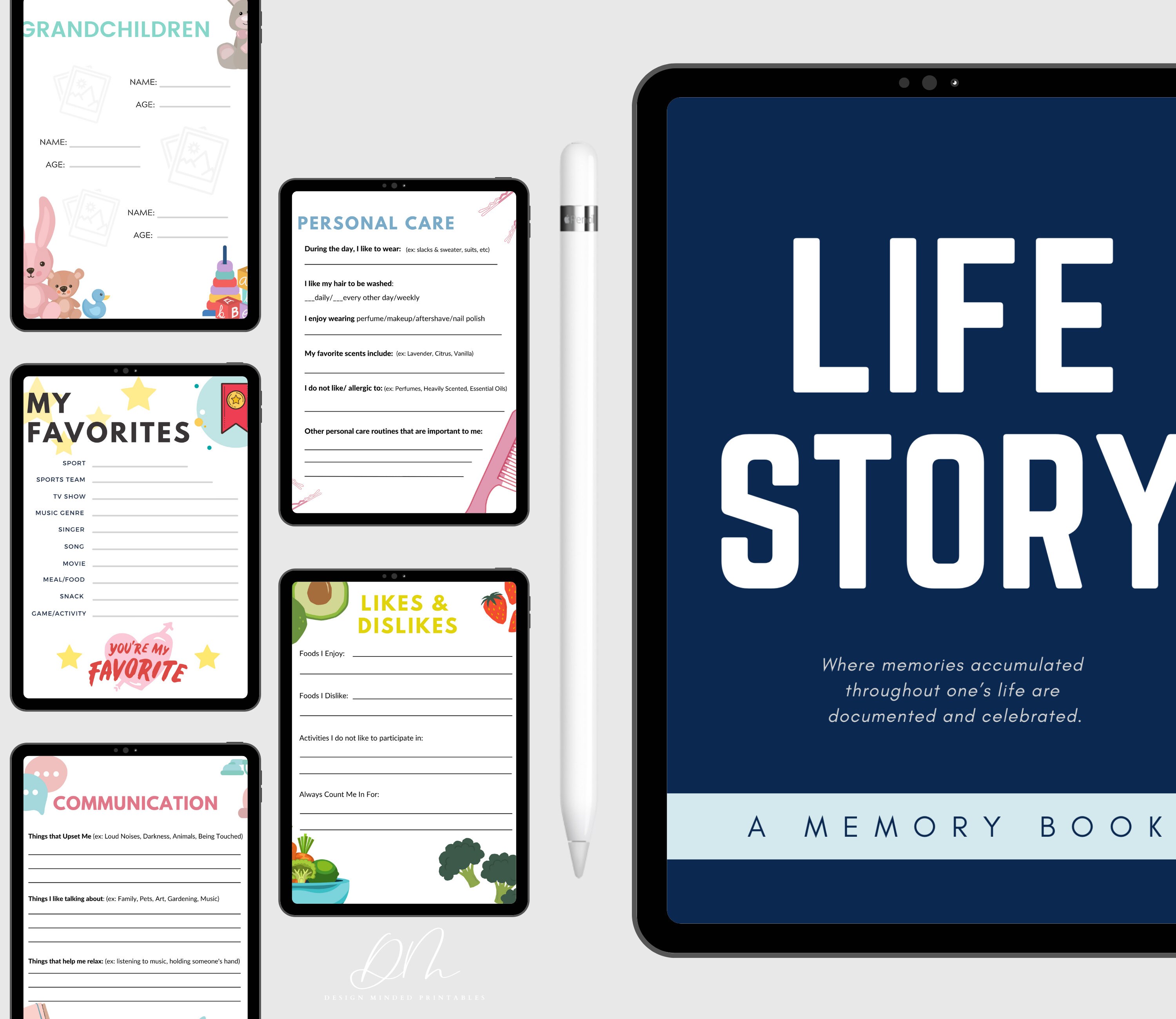Life Story Workbook | Alzheimer's Memory Aid, Personalized Journal ...