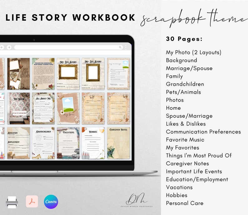 Life Story Printable Workbook | Perfect for Alzheimers Caregiving ...