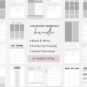 Law School Bundle Essentials | Case Brief Template | Printer Friendly ...