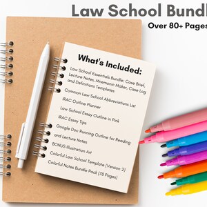Law School Mega Bundle Essentials Case Brief Template Note - Etsy