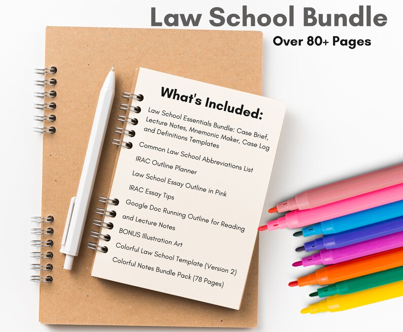 Law School Mega Bundle Essentials Case Brief Template Note - Etsy