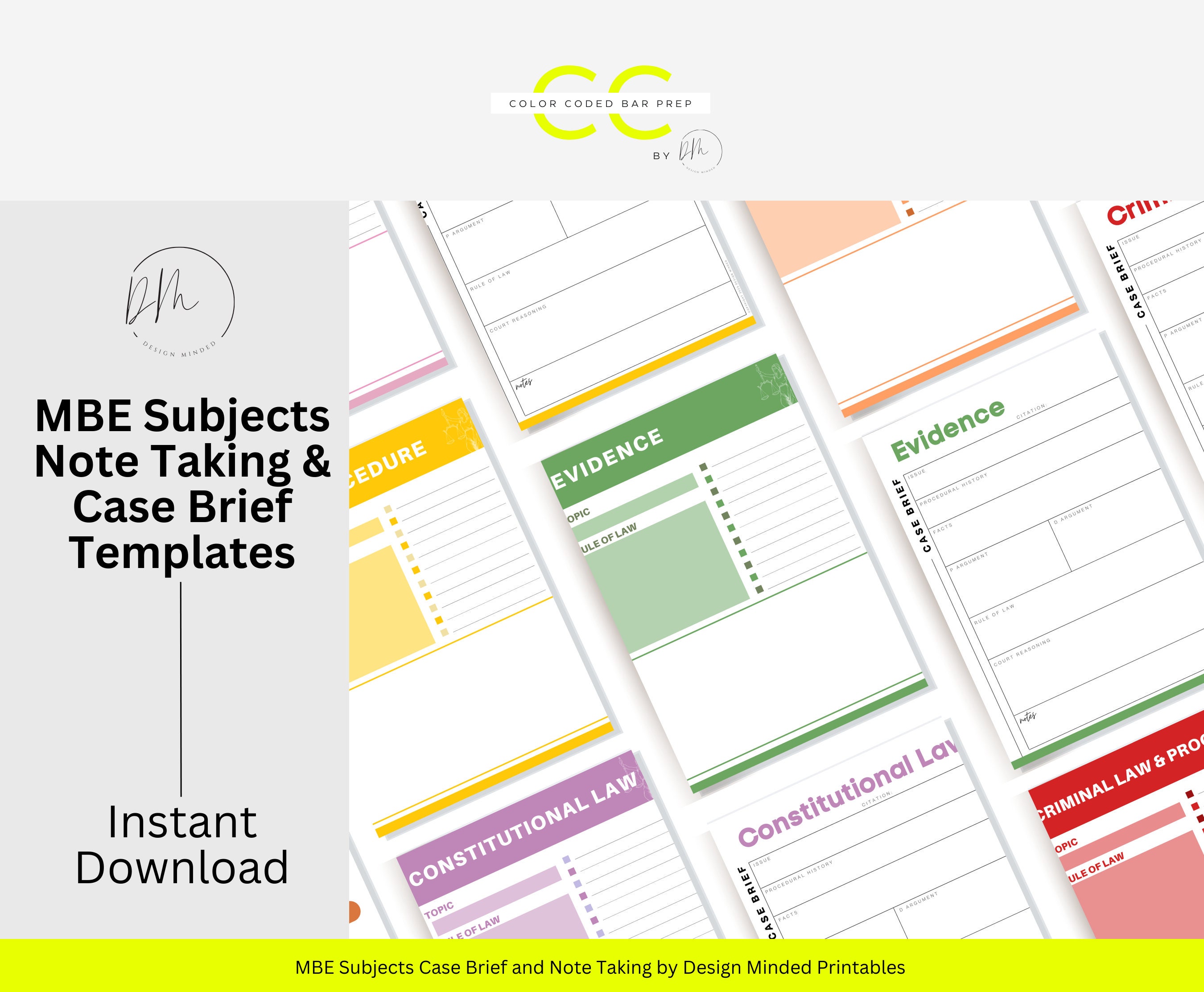 MBE Bar Exam-color Coded Case Brief and Notes (Instant Download) - Etsy