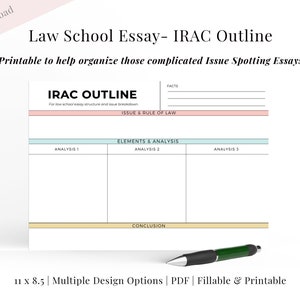 Law School IRAC Essay Outline BUNDLE | Set of 4 | Template | Law School ...