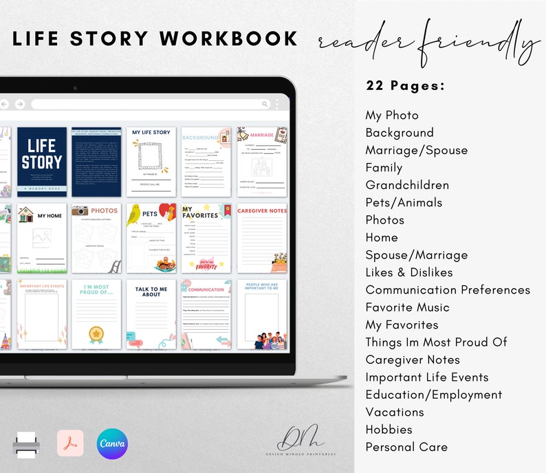 Life Story Workbook | Alzheimer's Memory Aid, Personalized Journal ...