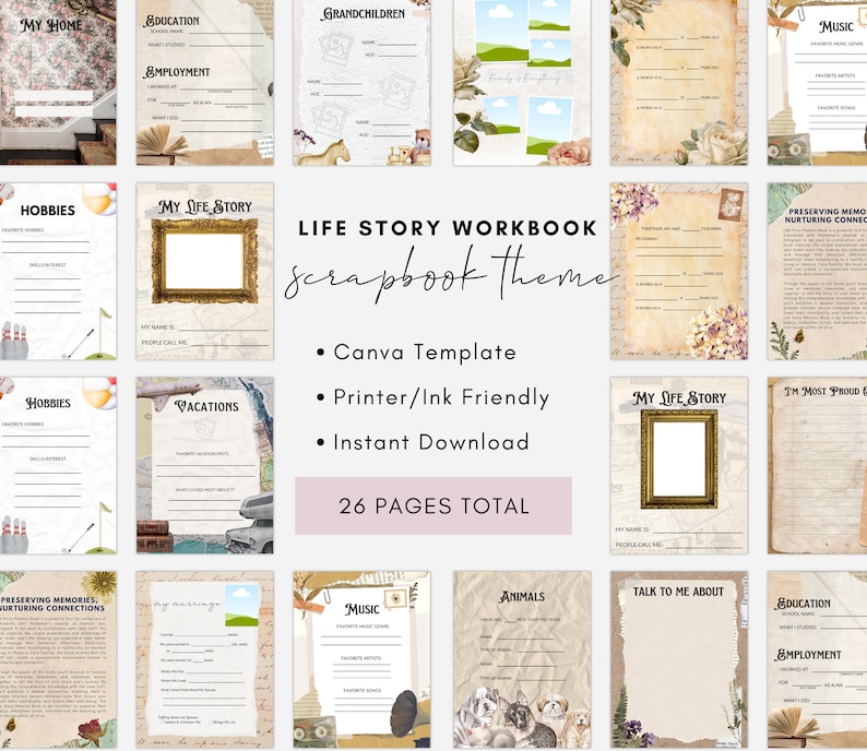 Life Story Printable Workbook | Perfect for Alzheimers Caregiving ...