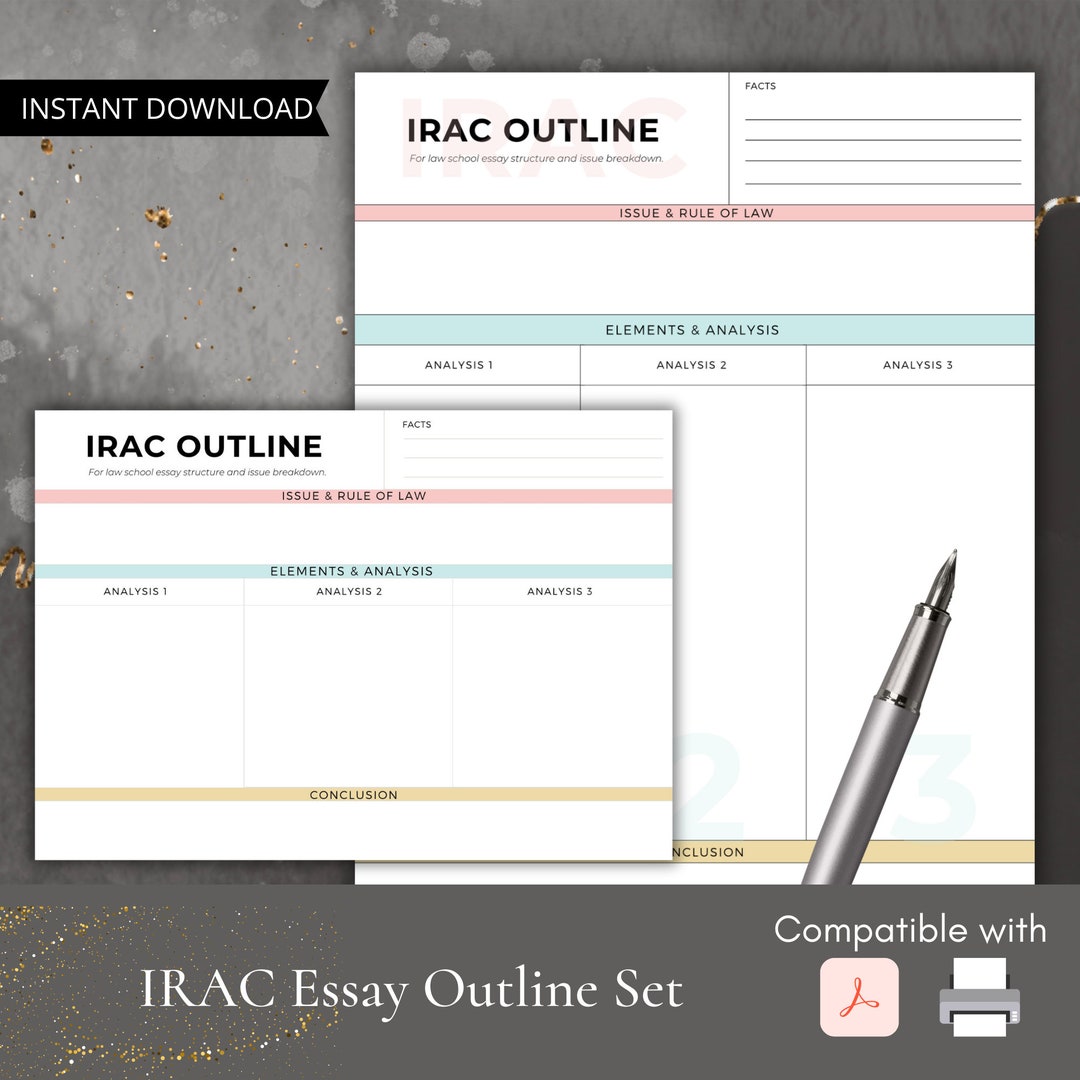 Law School IRAC Essay Outline | Printable | Instant Download | Fillable ...