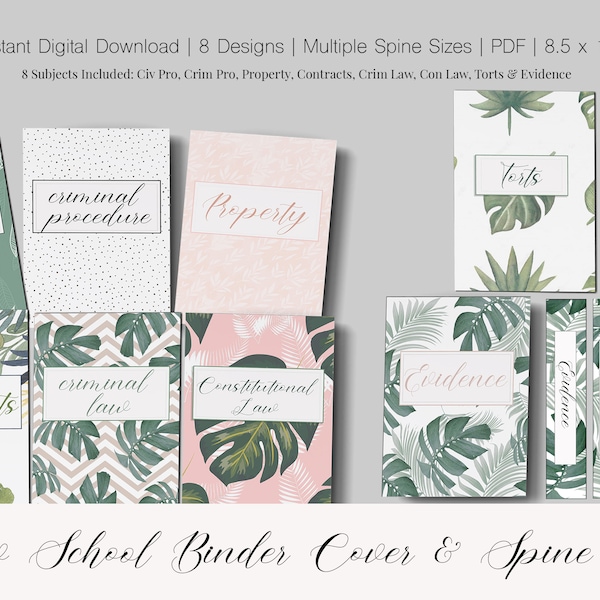 Subject Binder Covers Printable - Etsy