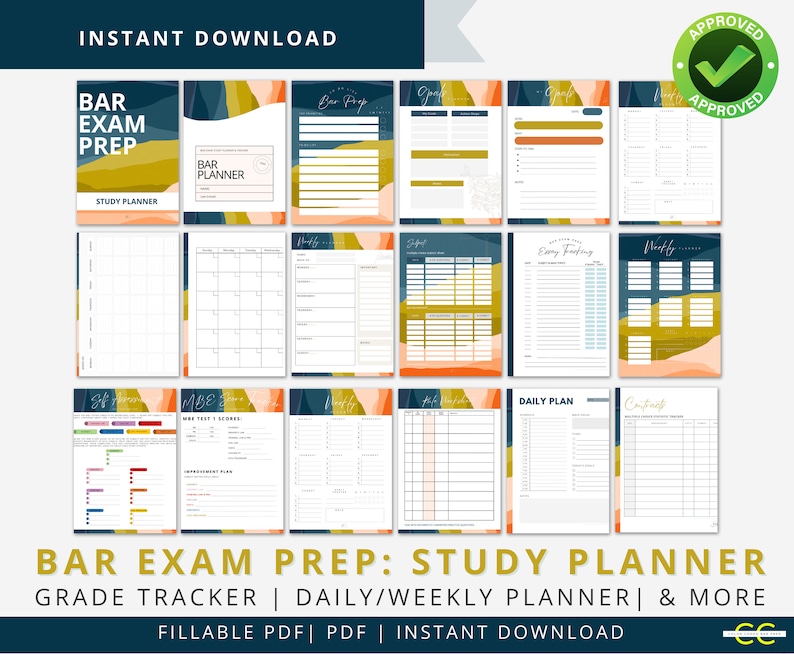 Bar Exam Prep & Study Planner MBE Bundle Bar Exam Study Aide - Etsy