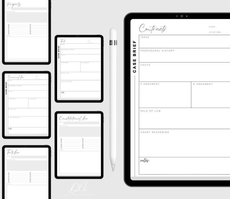 Law School Bundle Essentials | Case Brief Template | Printer Friendly ...