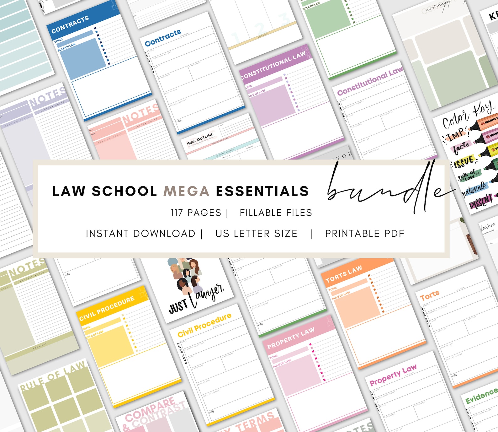 Law School Essentials Bundle | Case Brief, Notes, Essay Planner ...
