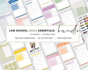 Law School Bundle Essentials Case Brief Template Printer Friendly Note ...