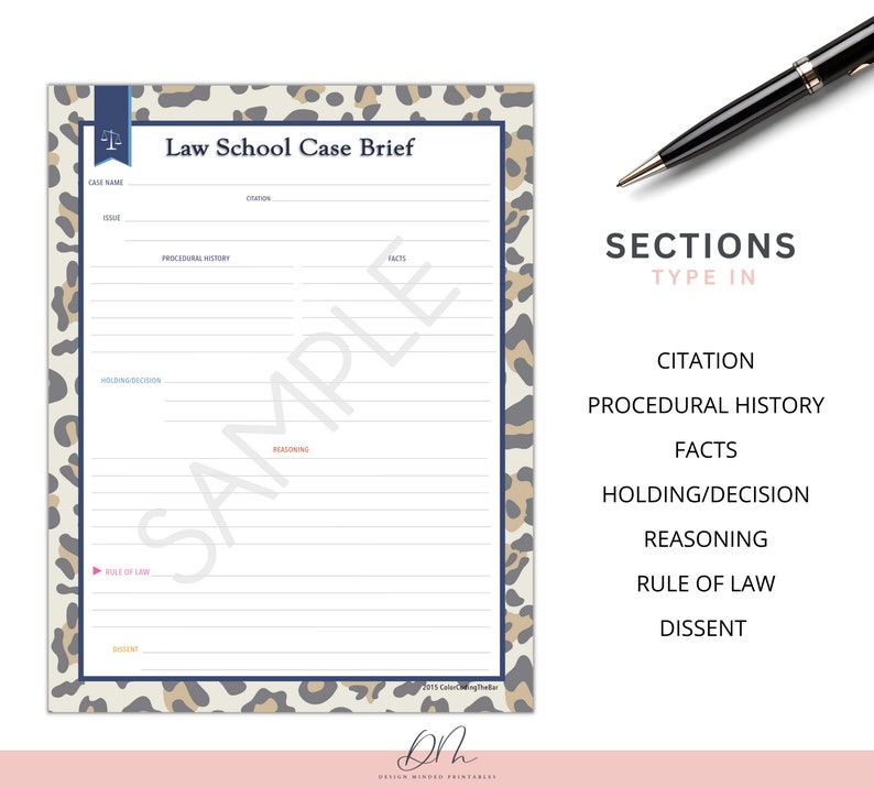 Law School Case Brief Template Variety Pack | Set of 3 | Legal Brief ...