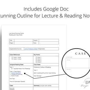 Law School Mega Bundle Essentials Case Brief Template Note - Etsy