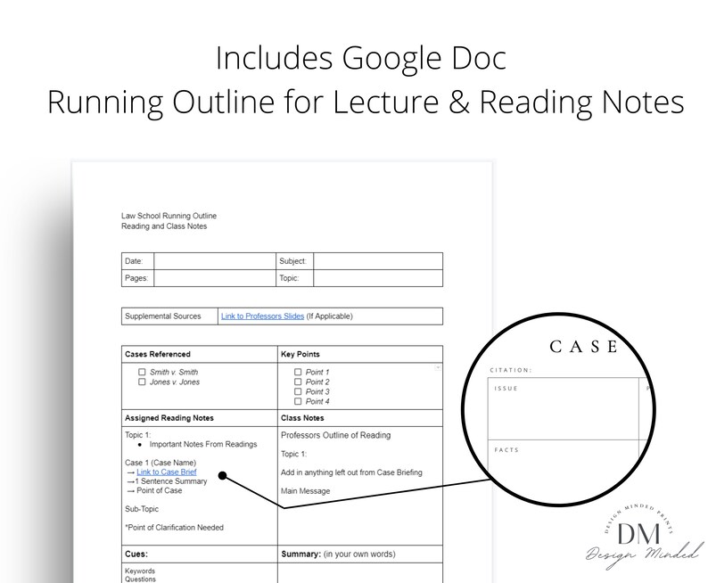 Law School Mega Bundle Essentials Case Brief Template Note - Etsy