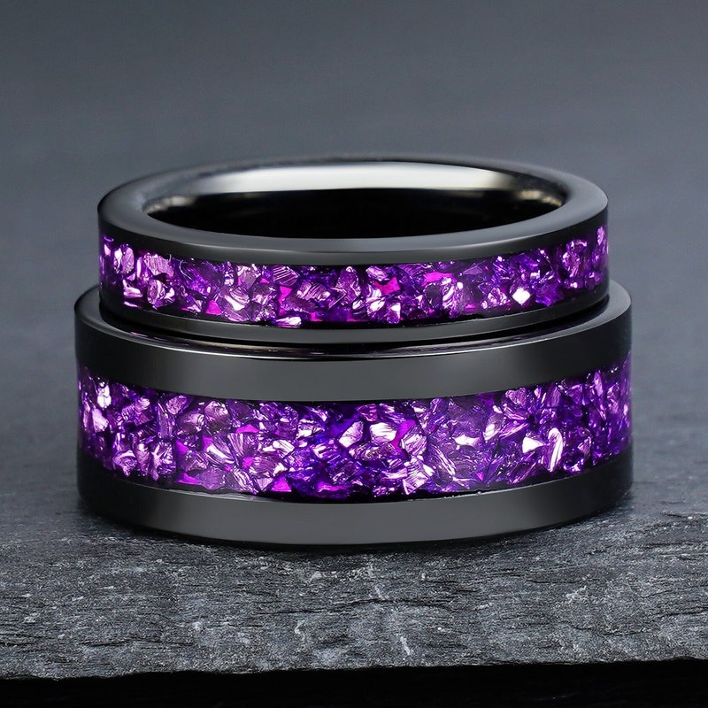 Black Purple Ring - Etsy