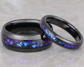 Space Wedding Ring Set - Etsy