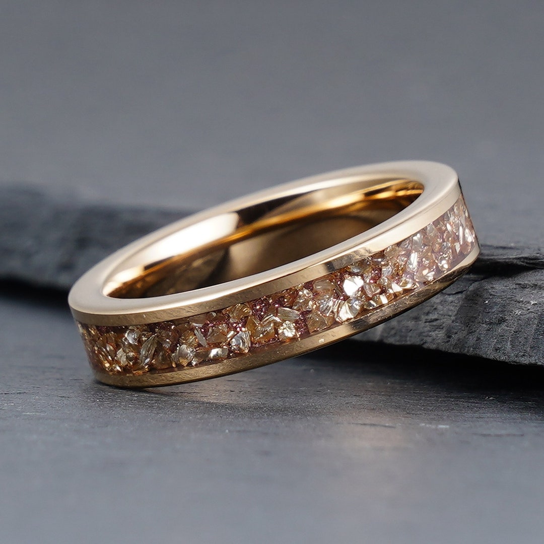 Pink Morganite Ring Rose Gold Tungsten Ring Mens Wedding - Etsy