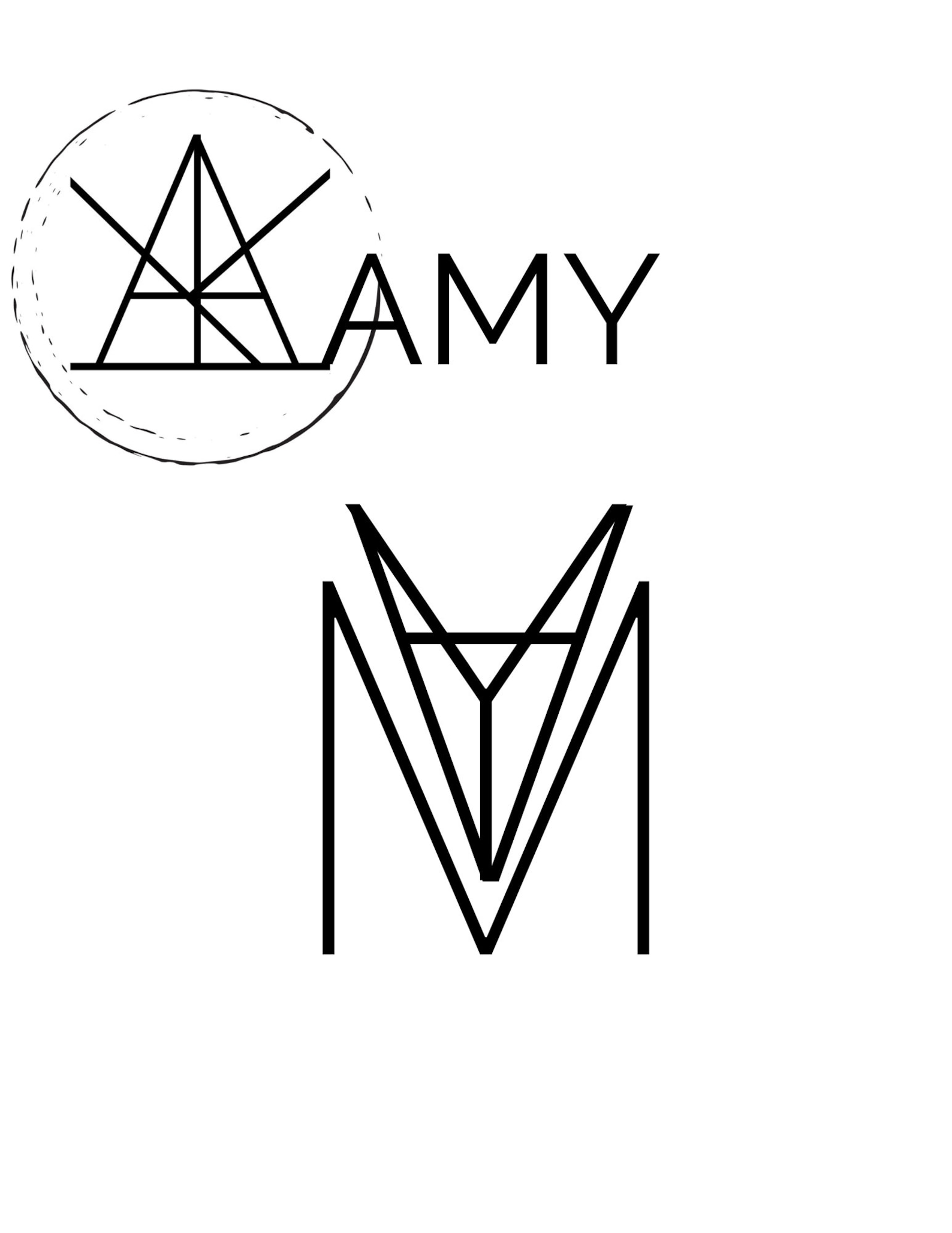 PRE-MADE Name Logo Digital File Letter Monogram Gift AMY Tattoo Name ...