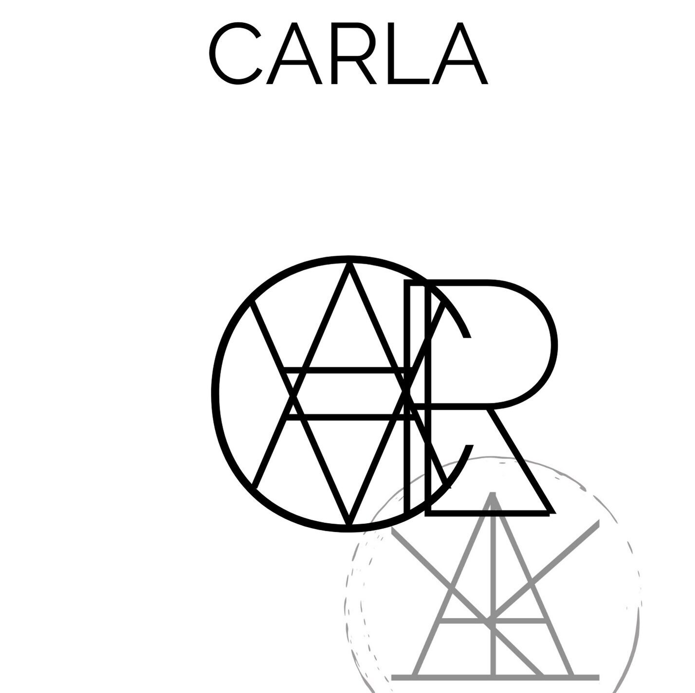 PRE-MADE Name Logo Digital File Letter Monogram Gift CARLA Tattoo Name ...