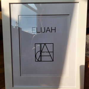 PRE-MADE Name Logo | Digital File | Letter Monogram Gift | ELIJAH ...