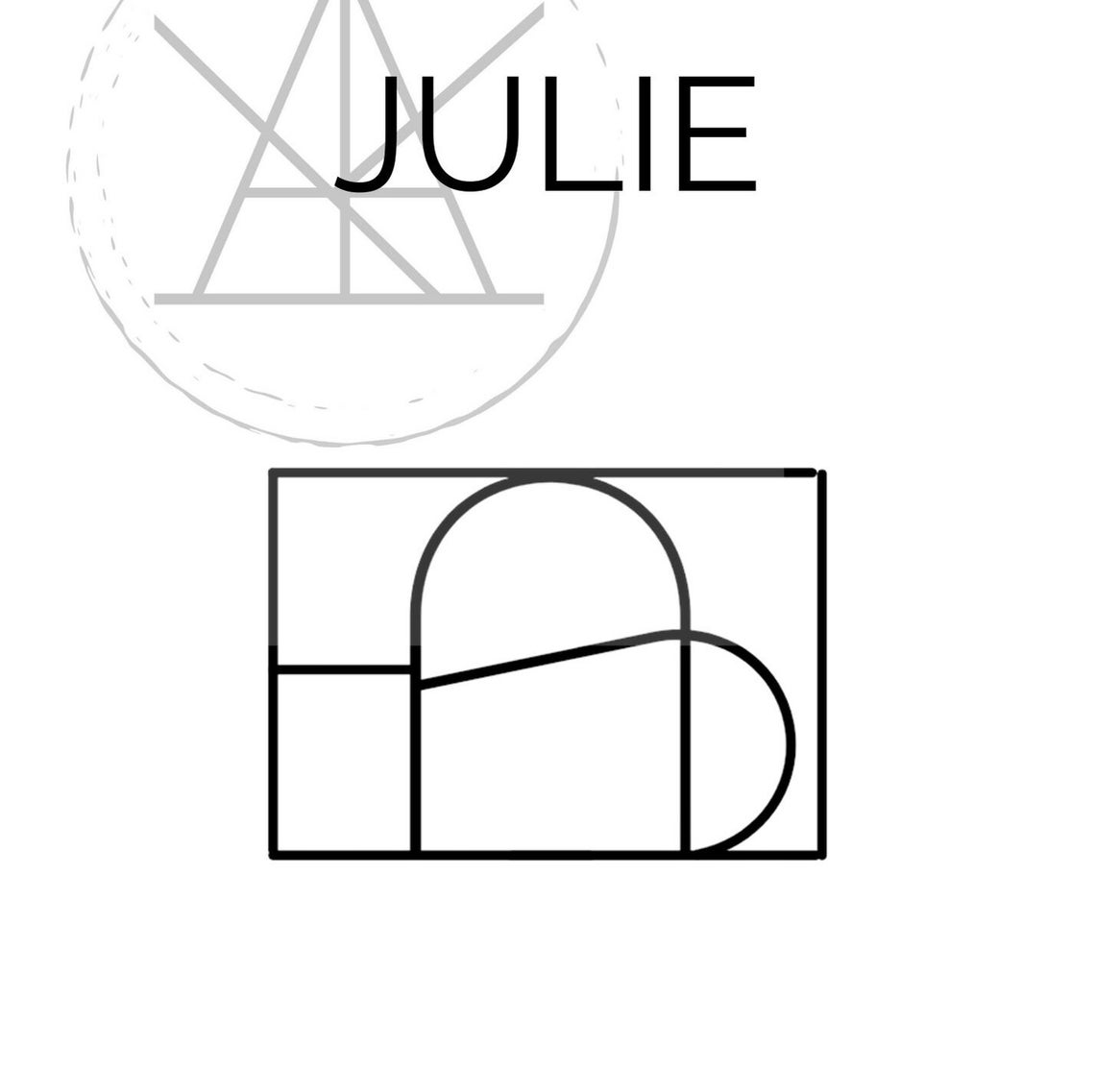 PRE-MADE Name Logo Digital File Letter Monogram Gift JULIE Tattoo Name ...