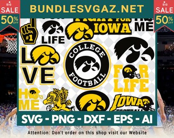 Iowa Hawkeyes Svg - Etsy