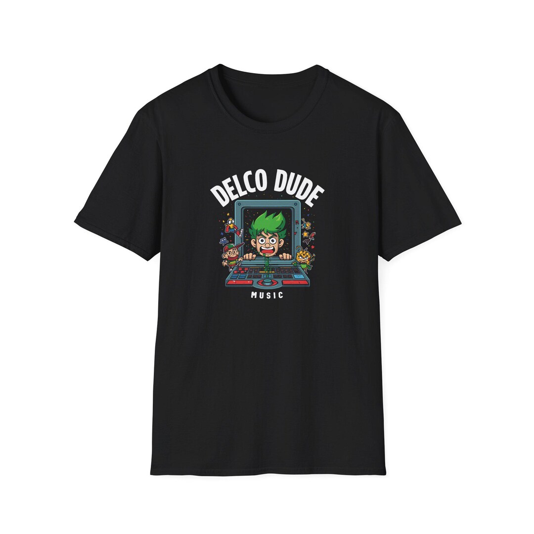 Delco Dude Arcade Character T-shirt | Retro Gaming Music - Etsy