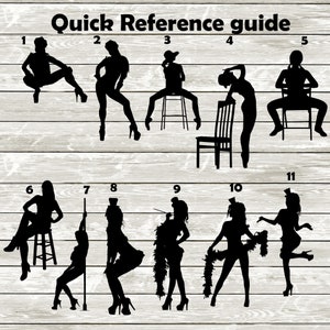 Burlesque Dancing Silhouette Pack - 11 Designs | Digital Download | 20 ...