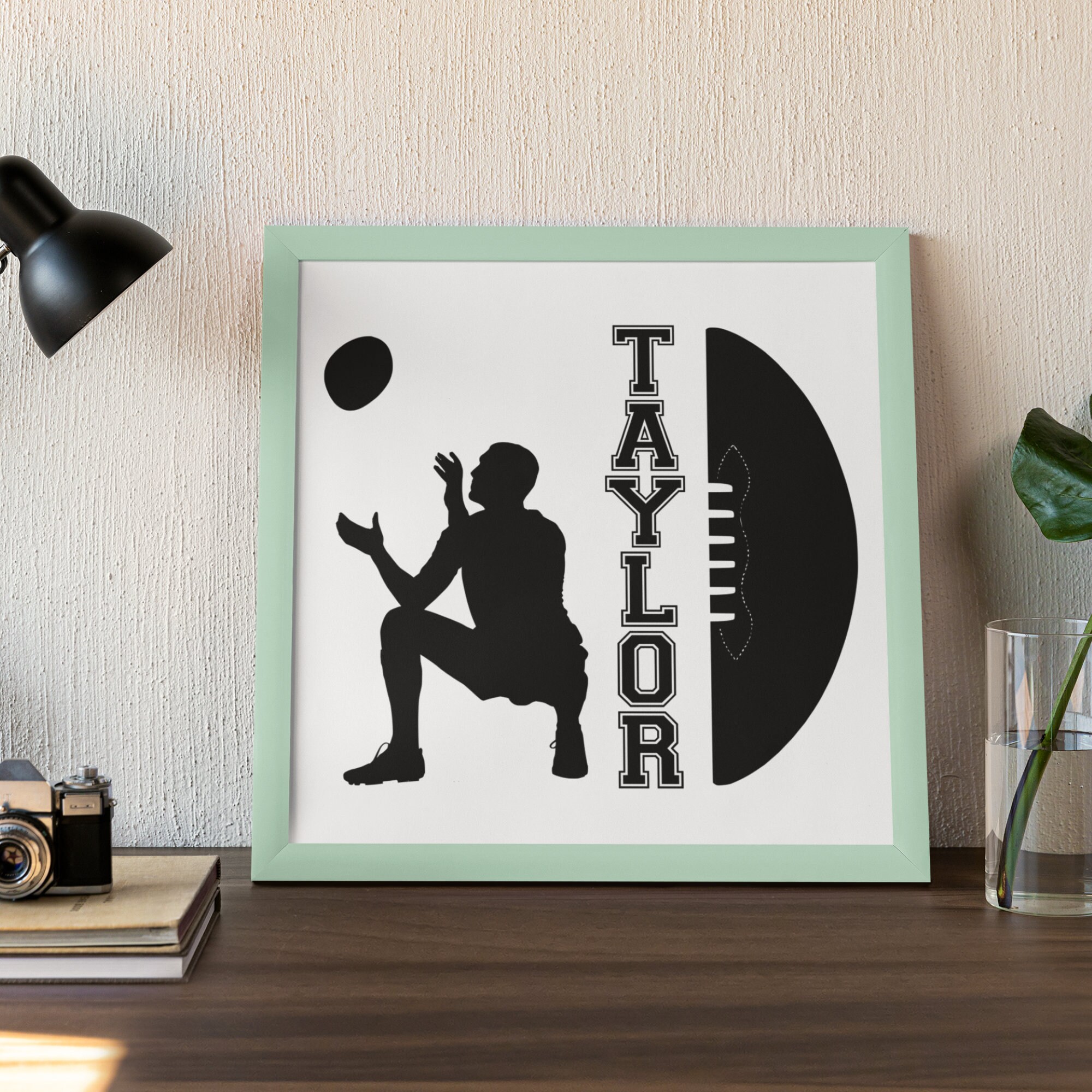 Australian Football League AFL Clipart: Black Split Name Frame Ball and ...