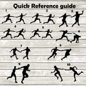 Relay Silhouette Pack - 21 Relay Running Designs Digital Download |21 ...