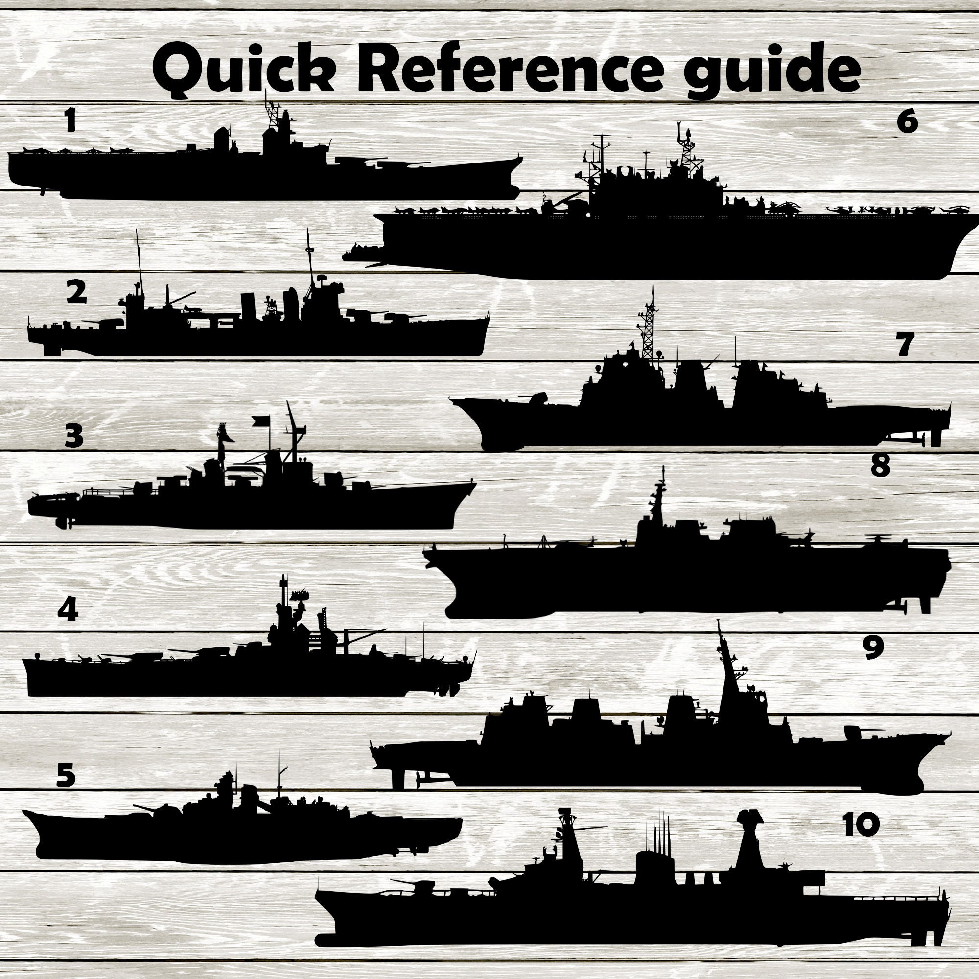 Navy Ships Silhouette Pack - 21 Warship Designs Digital Download |21 ...